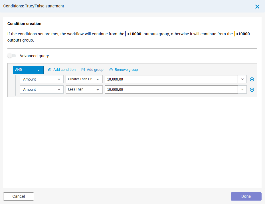 Filtering documents based on index criteria